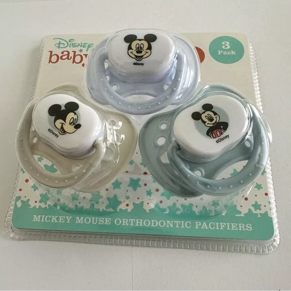 Disney | Other | Disney Baby Mickey Mouse Orthodontic Pacifier 3 Pack ...